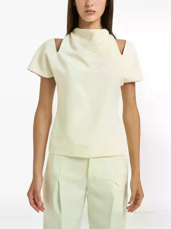 Federica Tosi Cut-out Cowl-neck Blouse