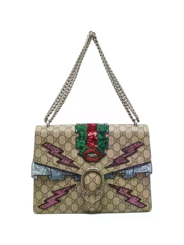 Gucci Medium Dionysus Gg Supreme Shoulder Bag - Neutrals
