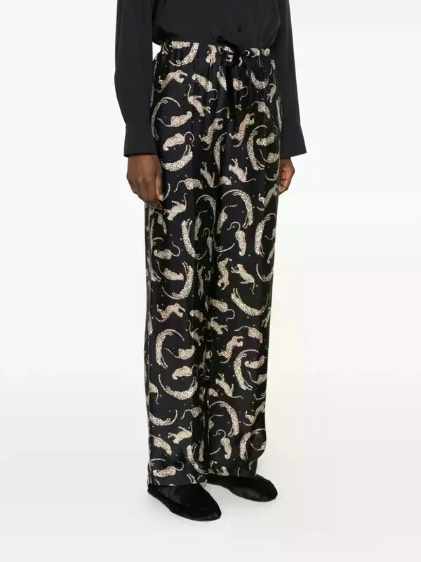 FORTE_FORTE Leopard-print Pocket Trousers