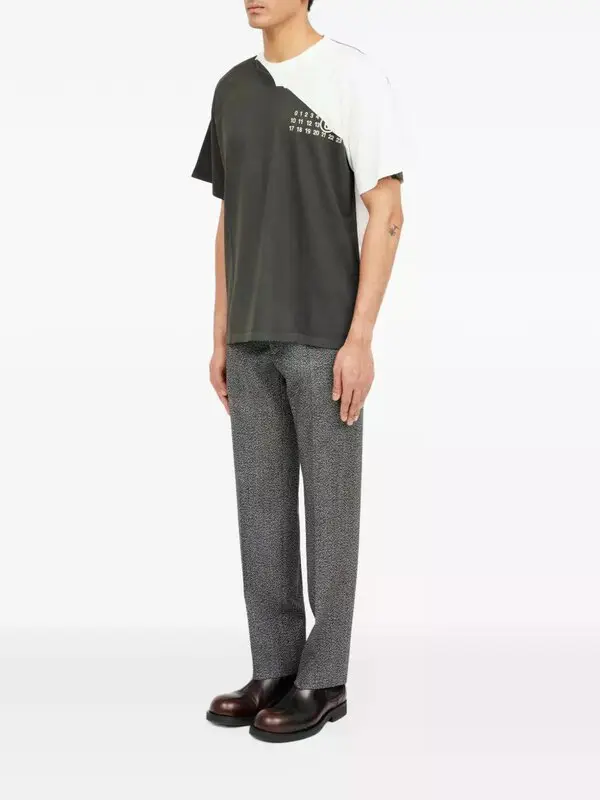 MAISON MARGIELA Numeric Signature Two-tone T-shirt