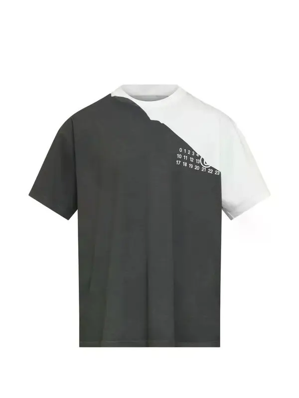 MAISON MARGIELA Numeric Signature Two-tone T-shirt