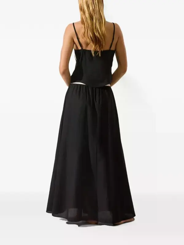 Karl Lagerfeld Embroidered-logo Maxi Skirt