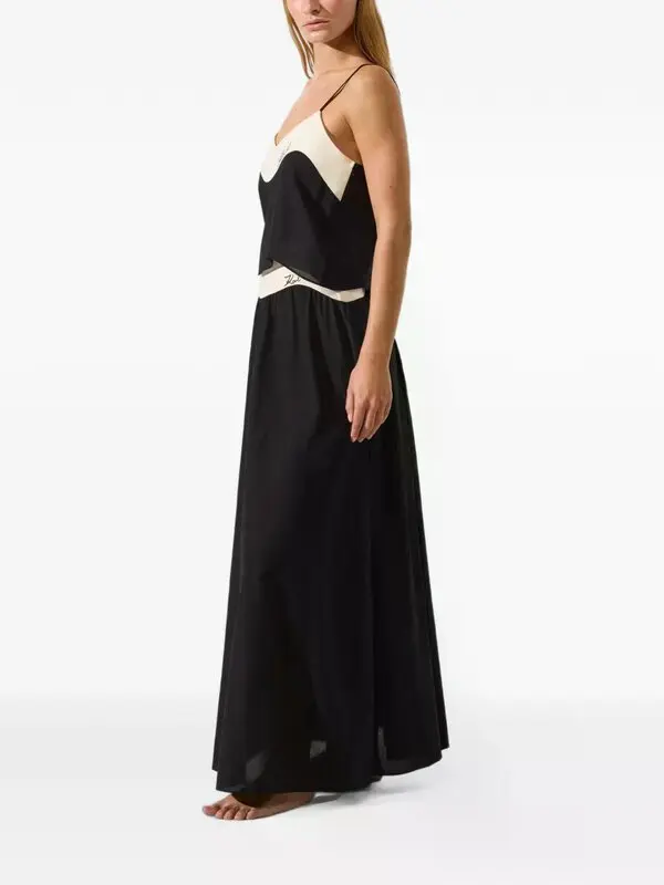 Karl Lagerfeld Embroidered-logo Maxi Skirt
