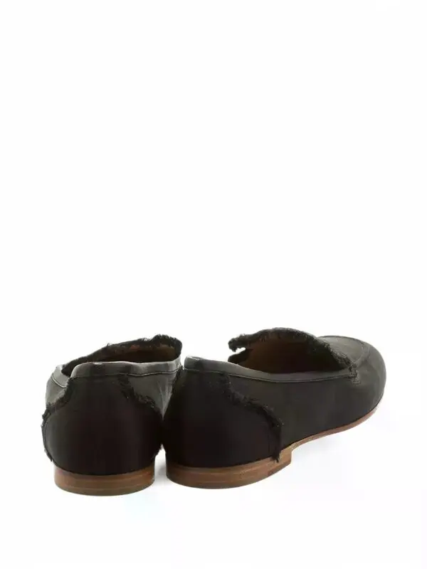 GIUSEPPE ZANOTTI Raw-trimmed Satin Loafers