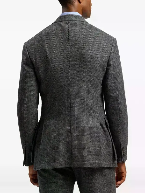 Ralph Lauren Purple Label Glenn Bellows Checked Single-breasted Wool Blazer