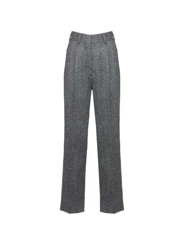 BLAZÉ MILANO Fox Herringbone Pleated Trousers