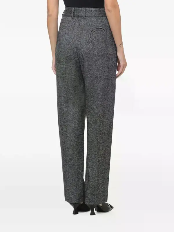 BLAZÉ MILANO Fox Herringbone Pleated Trousers