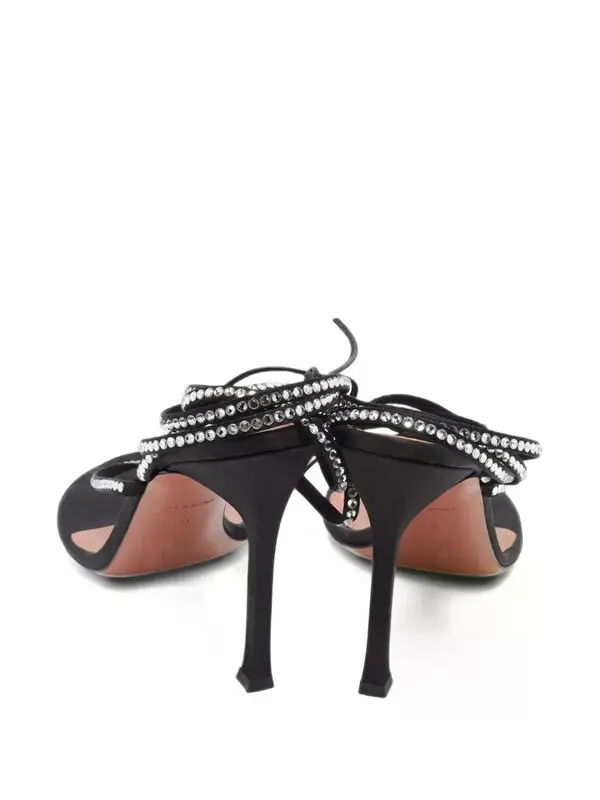 Amina Muaddi Cora Crystal-embellished Sandals - Black