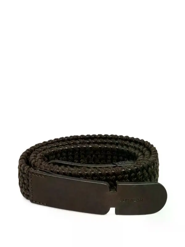 SLOWEAR Braided Leather Belt - Brown