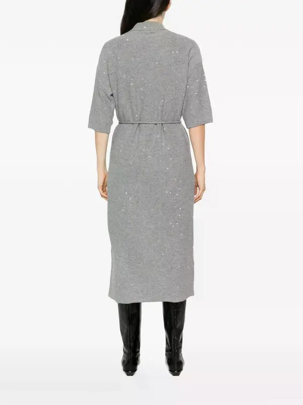 Antonelli Firenze Sequin-embellished Belted Dress