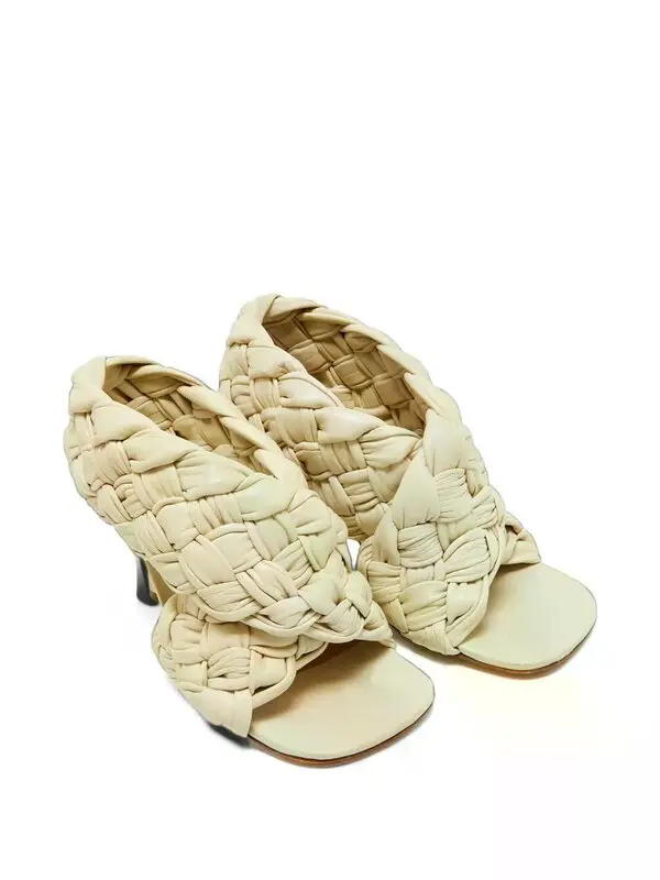 Bottega Veneta Intrecciato Woven Leather Sandals - Neutrals
