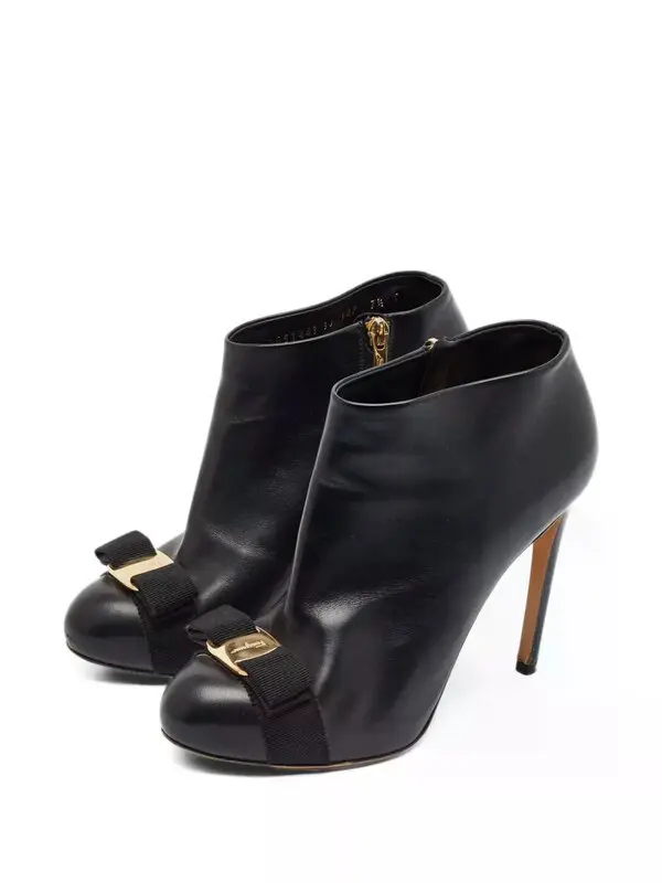 FERRAGAMO Vara Bow Platform Ankle Boots
