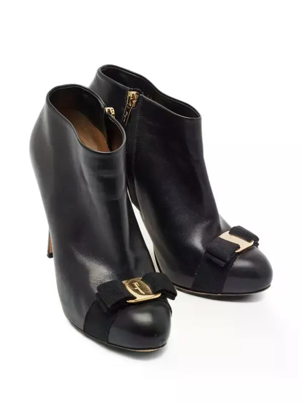 FERRAGAMO Vara Bow Platform Ankle Boots