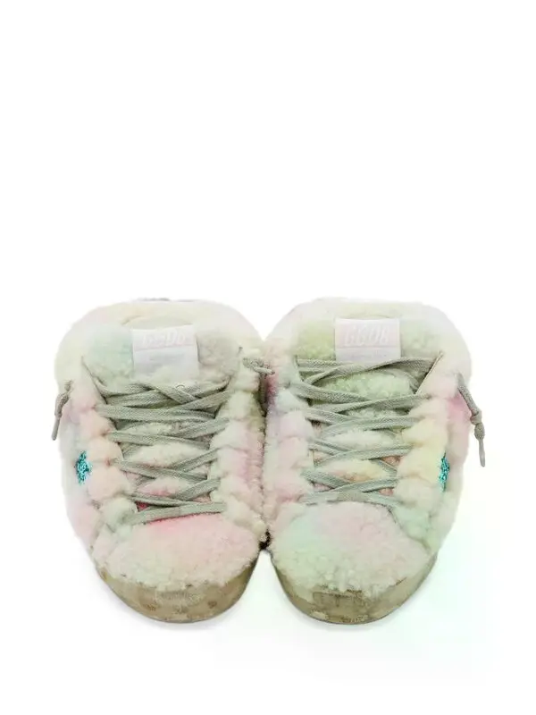 GOLDEN GOOSE Super Star Shearling Mule Sneakers - Neutrals