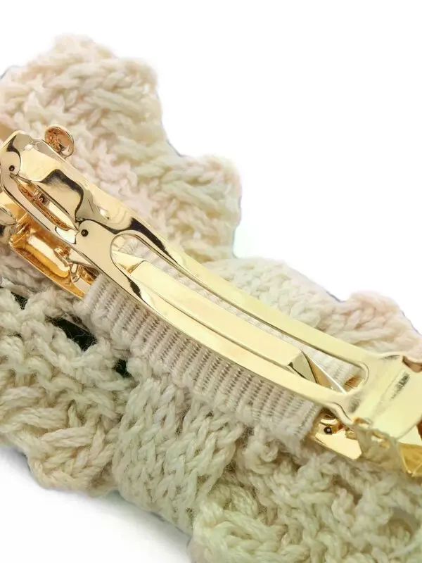 Miu Miu 2010s Crochet-bow Hair Clip