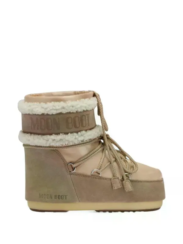 Moon Boot Shearling-trim Lace-up Boots