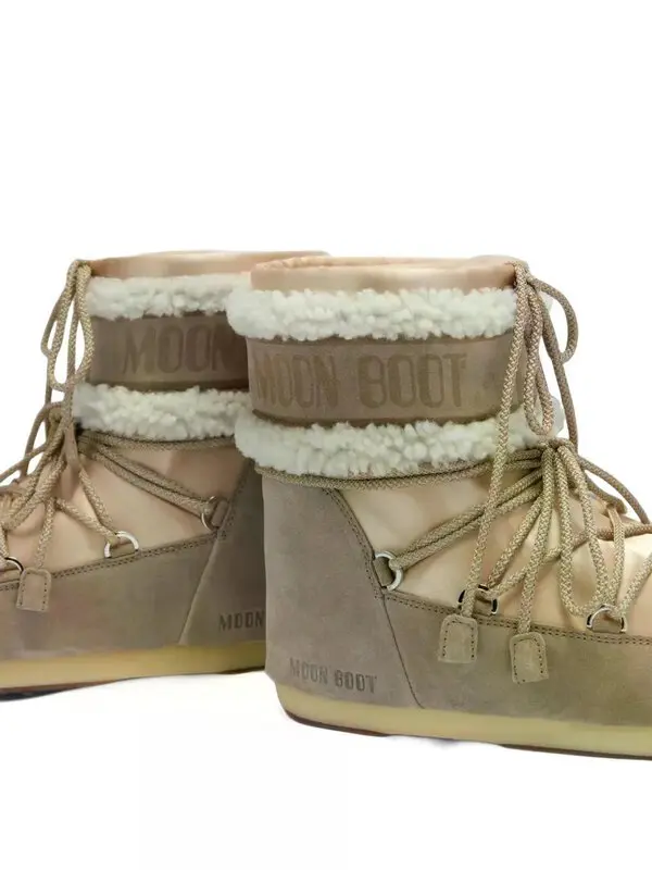 Moon Boot Shearling-trim Lace-up Boots