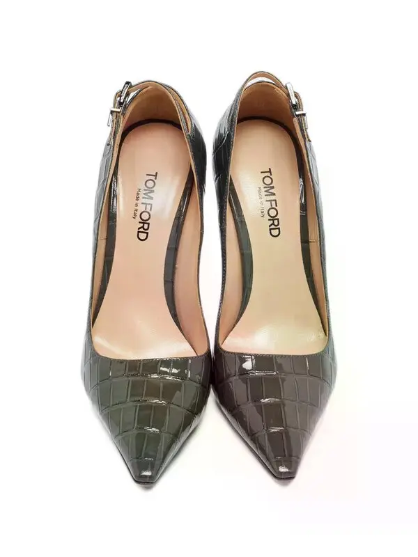 TOM FORD Angelina Crocodile-effect Pumps
