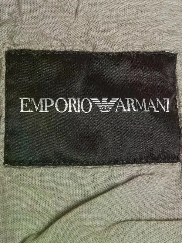 Emporio Armani Basketweave Leather-panel Jacket