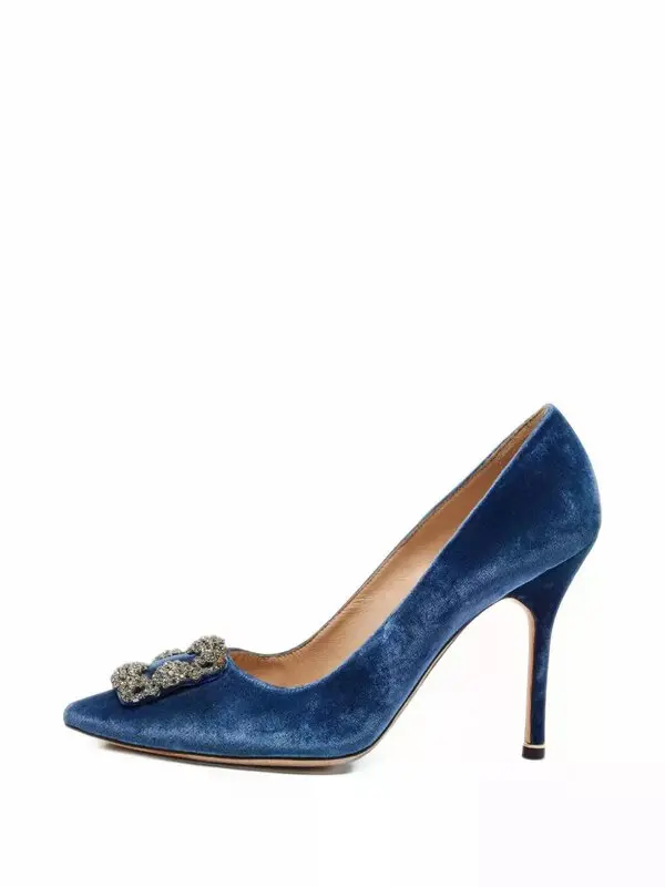 Manolo Blahnik Hangisi Buckle Pumps - Blue