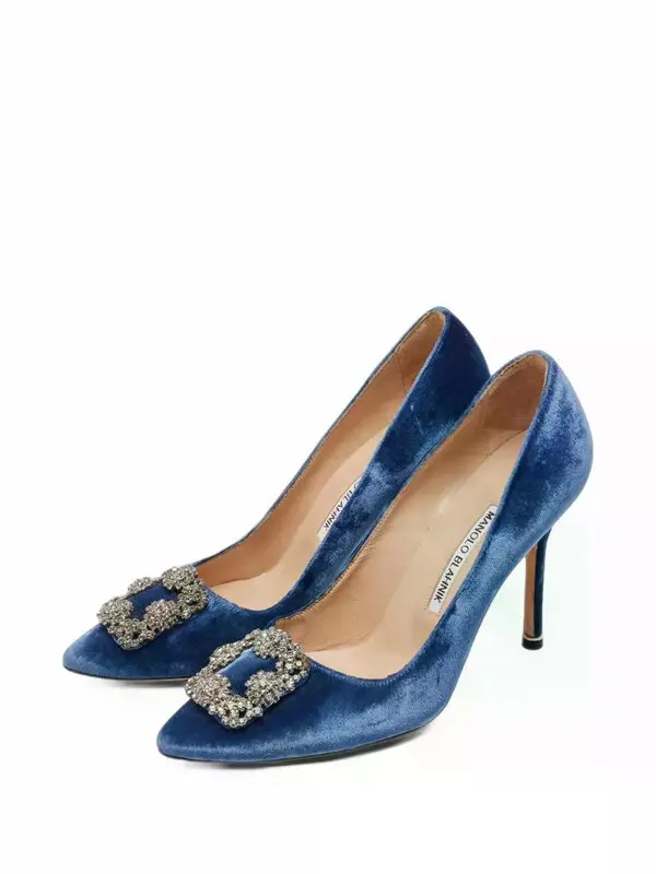 Manolo Blahnik Hangisi Buckle Pumps