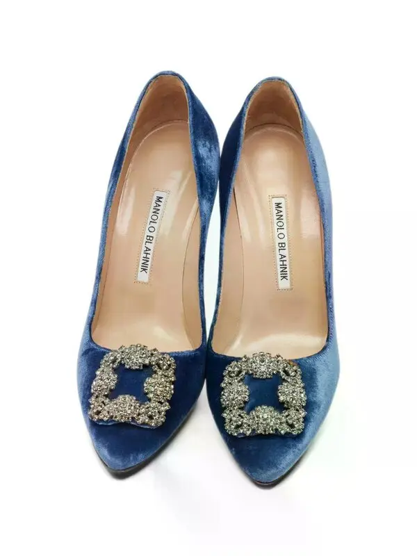 Manolo Blahnik Hangisi Buckle Pumps