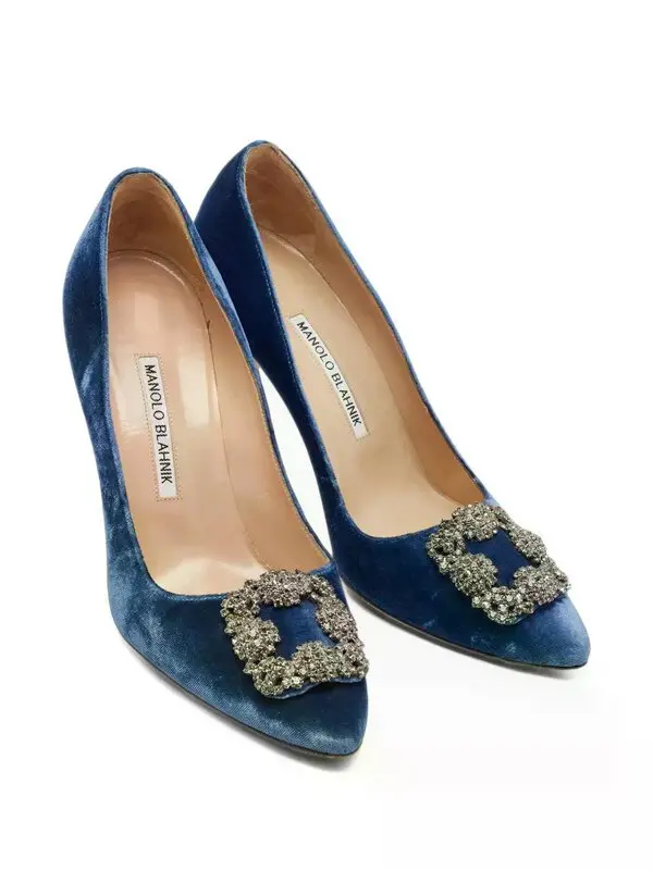 Manolo Blahnik Hangisi Buckle Pumps
