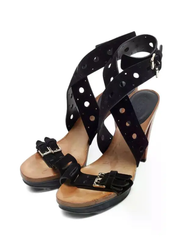 TOD'S Perforated Ankle-strap Sandals