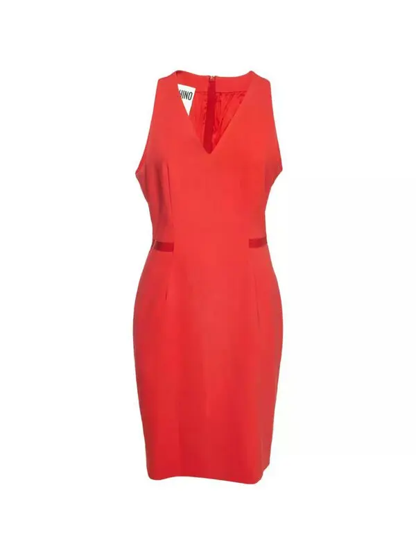 Moschino Sleeveless V-neck Dress - Red