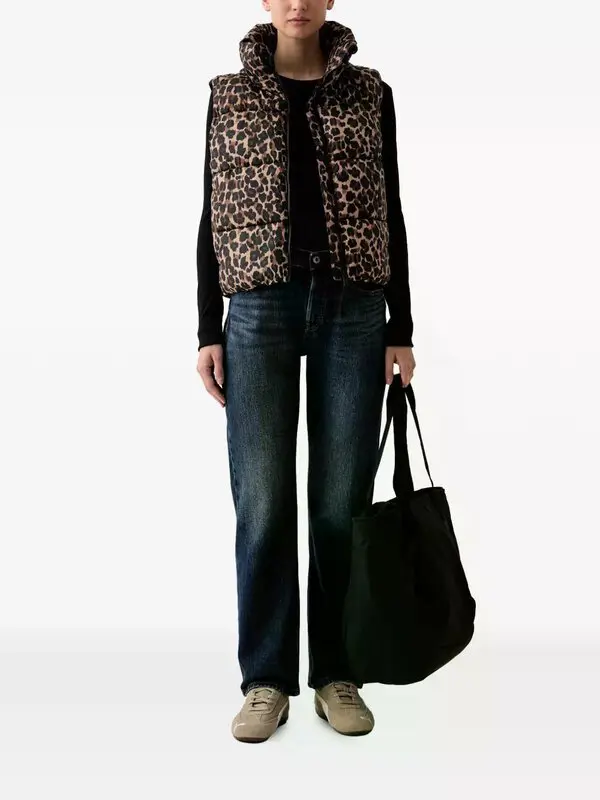 Dkny Leopard-print Padded Gilet