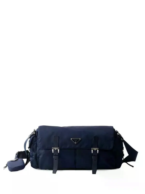 Prada Large Re-nylon Shoulder Bag - Blue