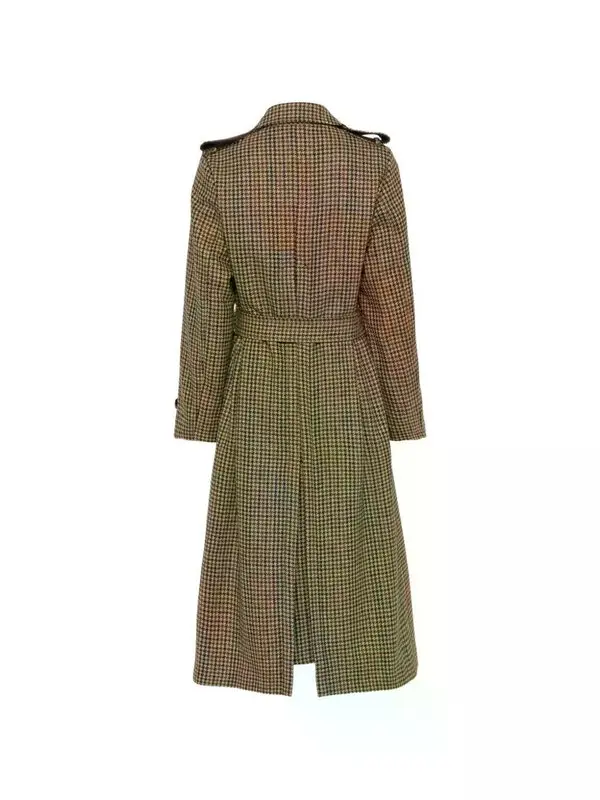 L'IMPERMEABILE Houndstooth-pattern Belted Coat