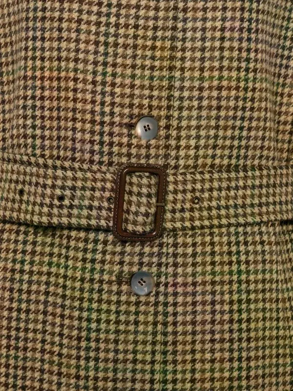 L'IMPERMEABILE Houndstooth-pattern Belted Coat