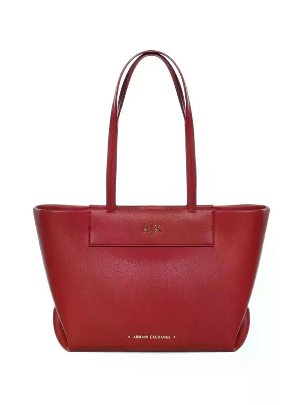 Armani Exchange Logo-embossed Grained-effect Tote Bag
