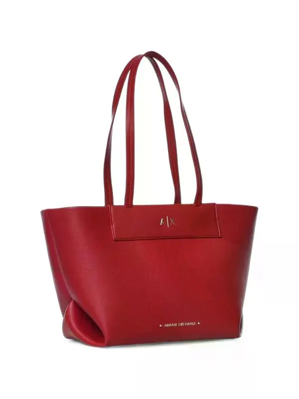 Armani Exchange Logo-embossed Grained-effect Tote Bag
