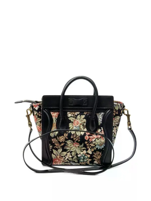 Celine Nano Luggage Embroidered Tote Bag