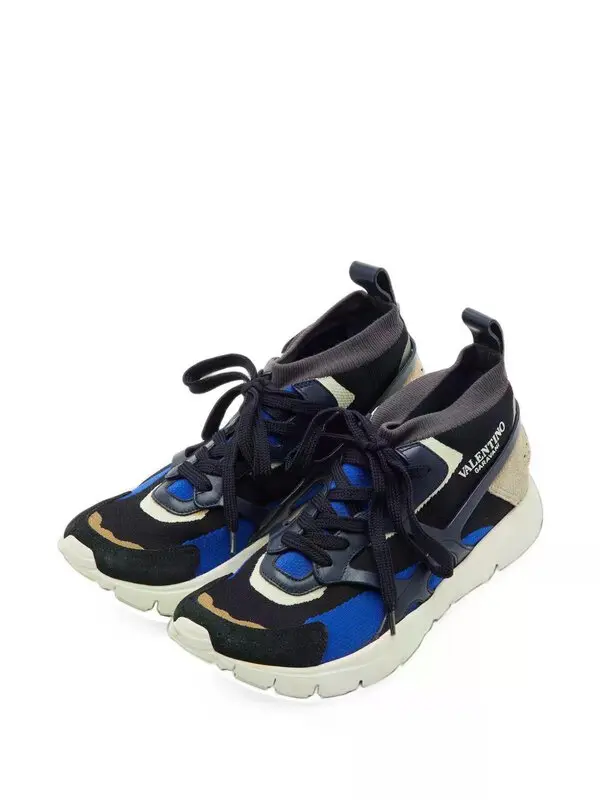 Valentino Garavani Sound High Knit Sneakers - Black