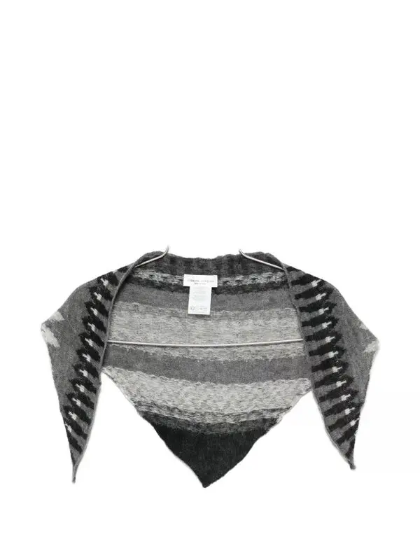 ROBERTO COLLINA Gradient-effect Triangular Scarf - Grey