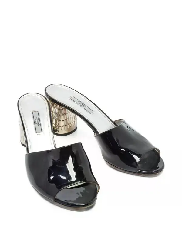 Prada Crystal-embellished Block-heel Sandals