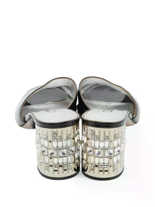 Prada Crystal-embellished Block-heel Sandals