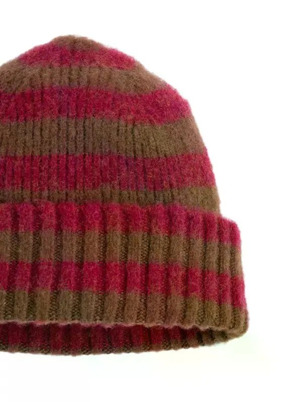 Howlin' Hard Working Striped Ribbed-knit Beanie Hat