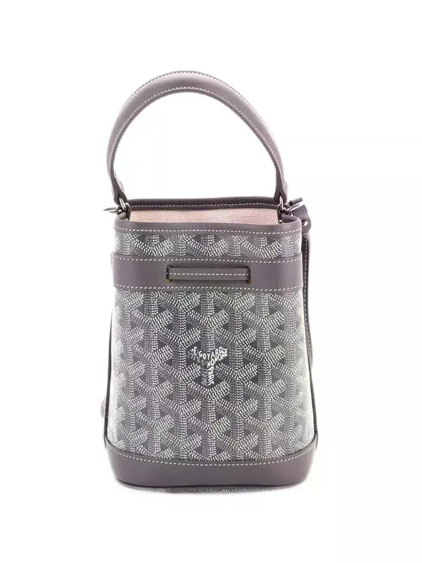 Goyard Petit Flot Coated Canvas Mini Bucket Bag - Grey