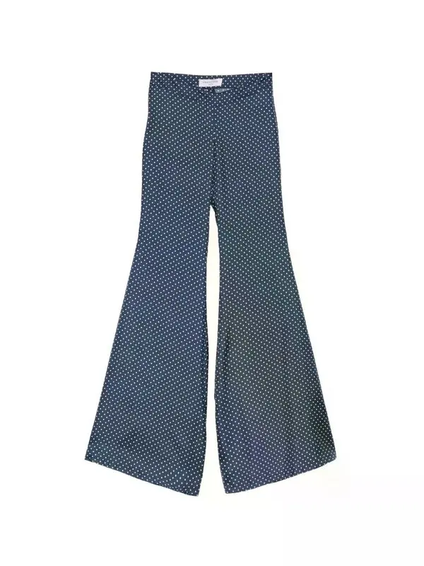 FRANCOISE PINTON - PARIS Polka-dot Flared Trousers - Blue
