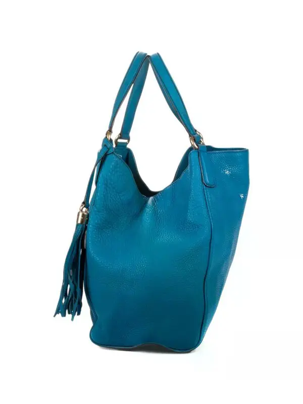 Gucci Small Soho Tassel Tote Bag - Blue