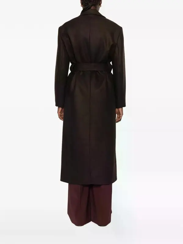 NOYOCO Belted Notch-lapels Coat