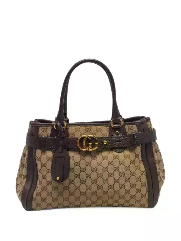 Gucci Medium Running Gg Canvas Tote Bag - Neutrals