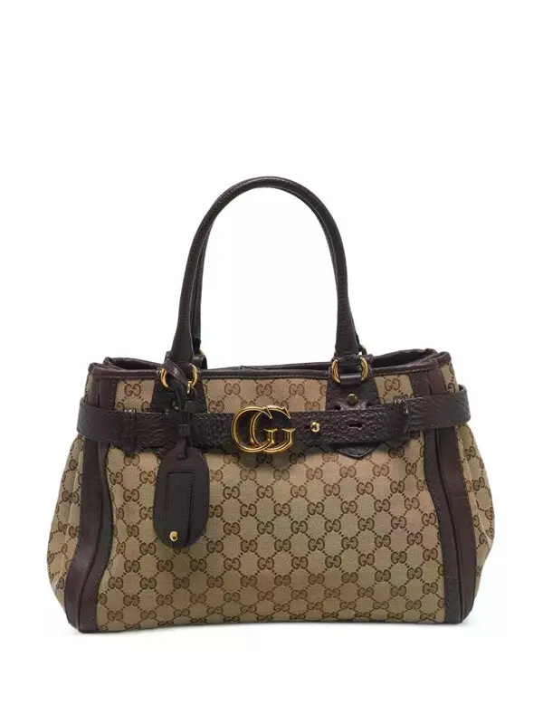 Gucci Medium Running Gg Canvas Tote Bag - Neutrals