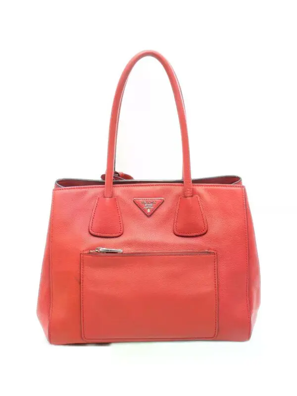 Prada 2000s Vitello Phenix Leather Tote Bag