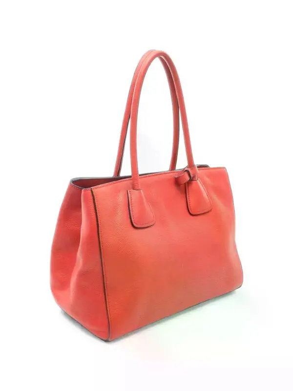 Prada 2000s Vitello Phenix Leather Tote Bag