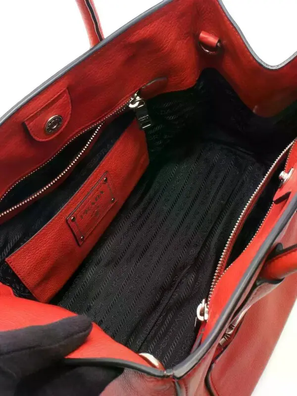 Prada 2000s Vitello Phenix Leather Tote Bag